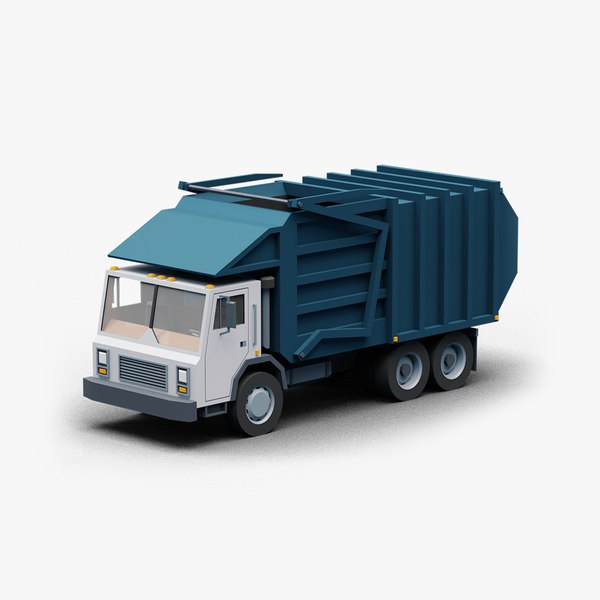 3D Cartoon Stylized Garbage Truck - TurboSquid 1819402