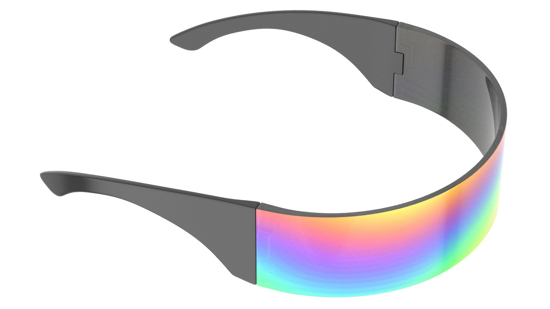 Futuristic Rainbow Shield Sunglasses 3D Model - TurboSquid 1703734