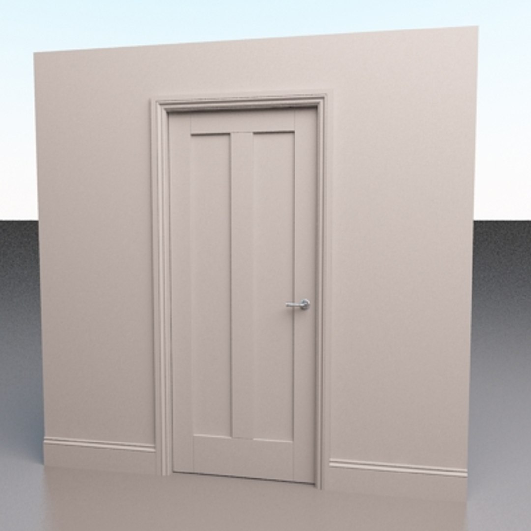 2 Panel Door Solid 3d Model