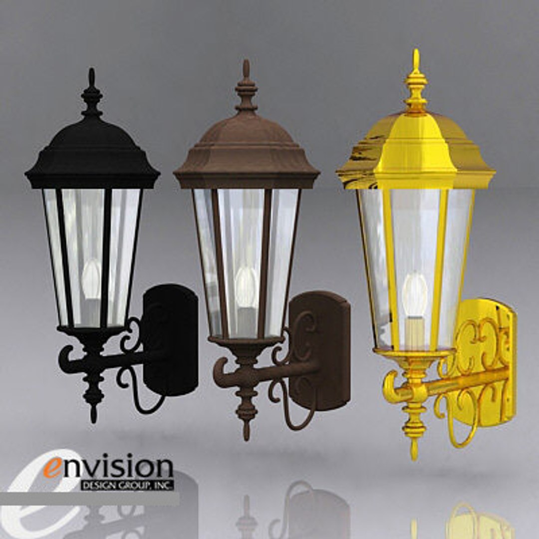 Exterior Rustic Coach Light 3d X