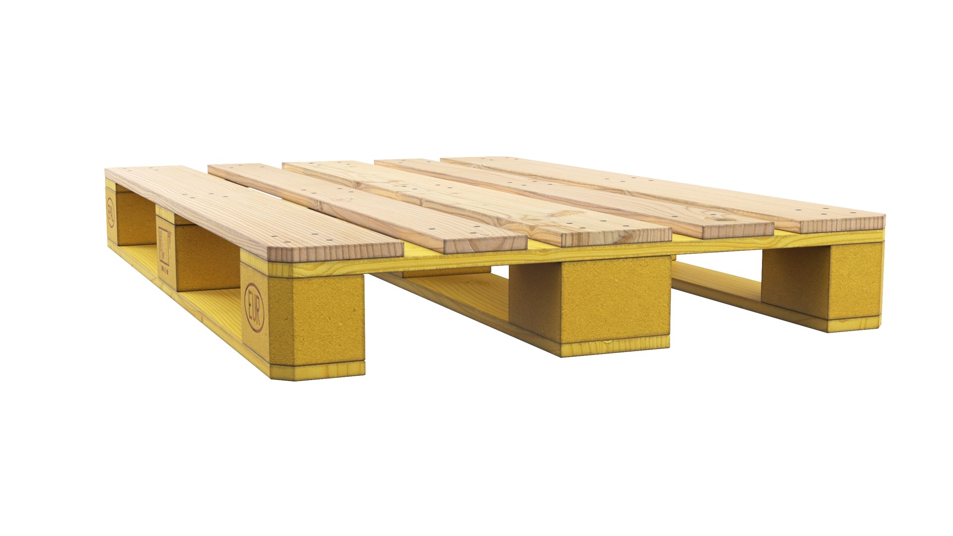 3D Pallet Yellow - TurboSquid 2013016