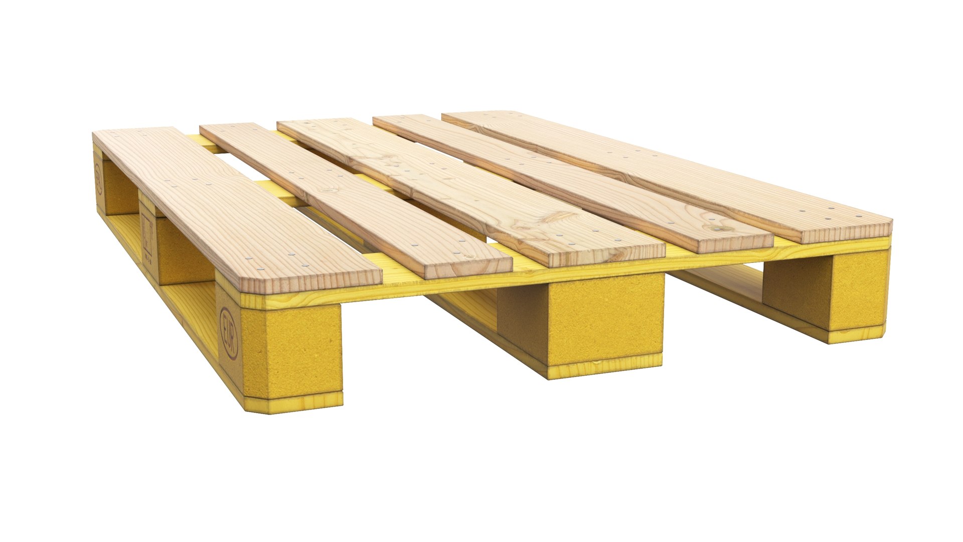 3D Pallet Yellow - TurboSquid 2013016