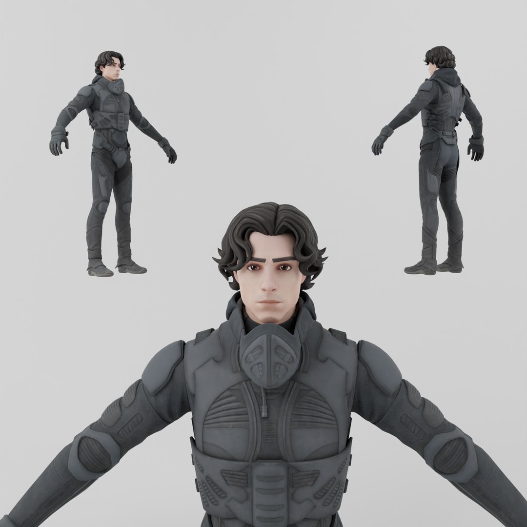 3D Paul Atreides Lowpoly Rigged - TurboSquid 2034504