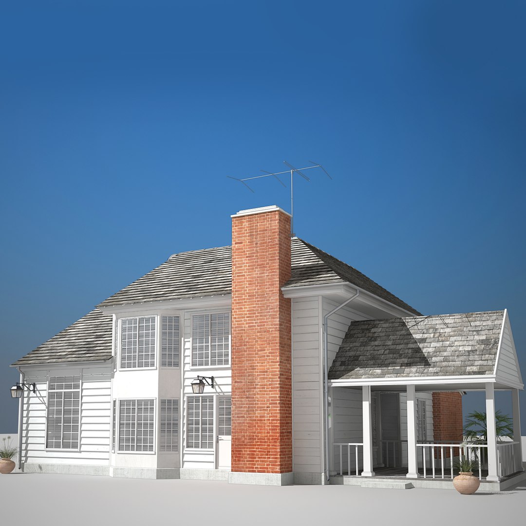 Suburban House 3d Model