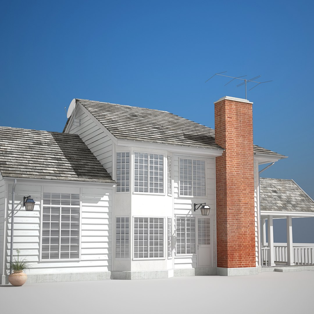 Suburban House 3d Model