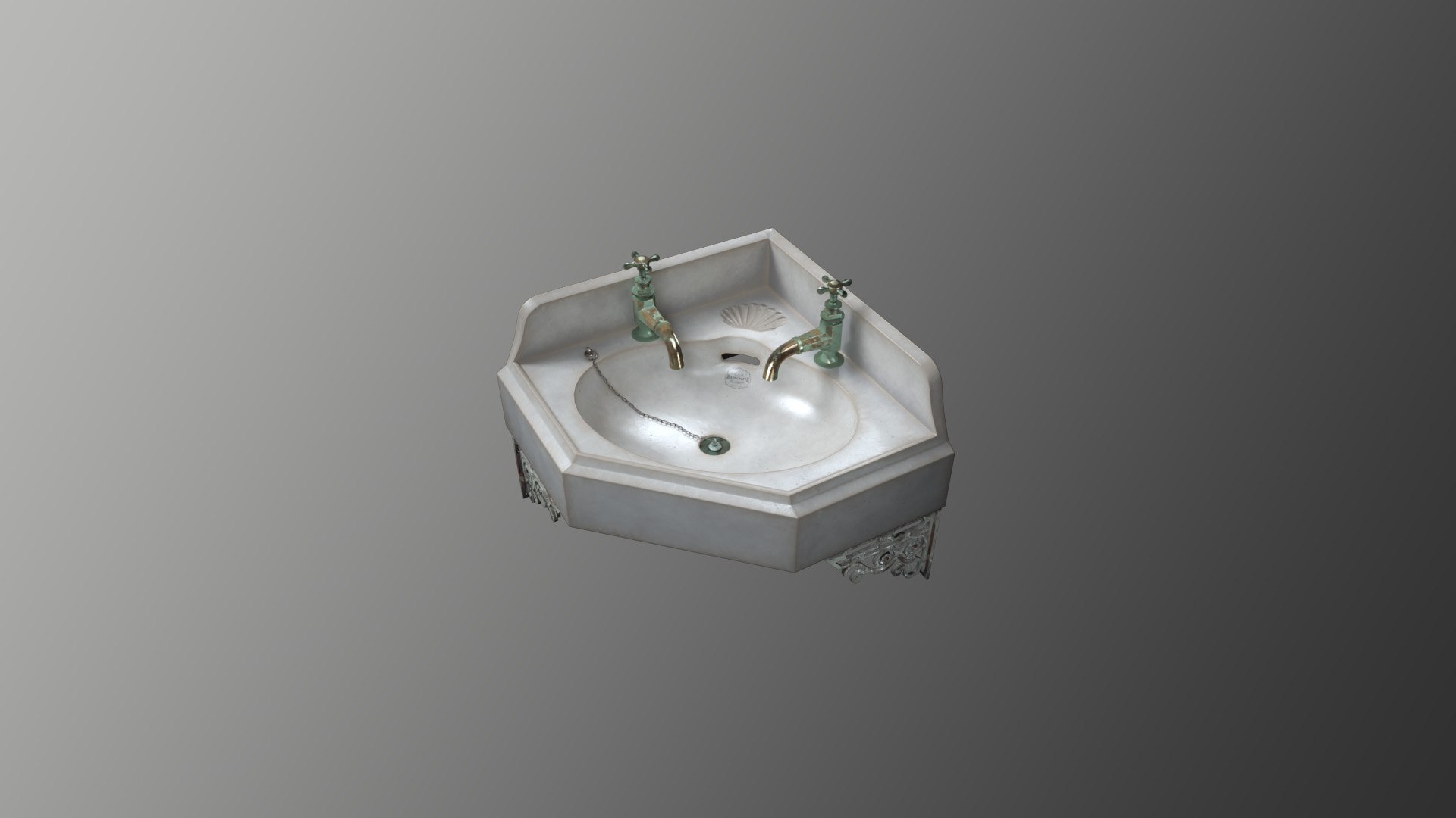 Old Corner Sink Wash Basin 3D Model - TurboSquid 2243477