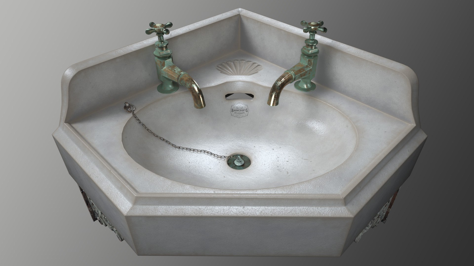 victorian corner basin