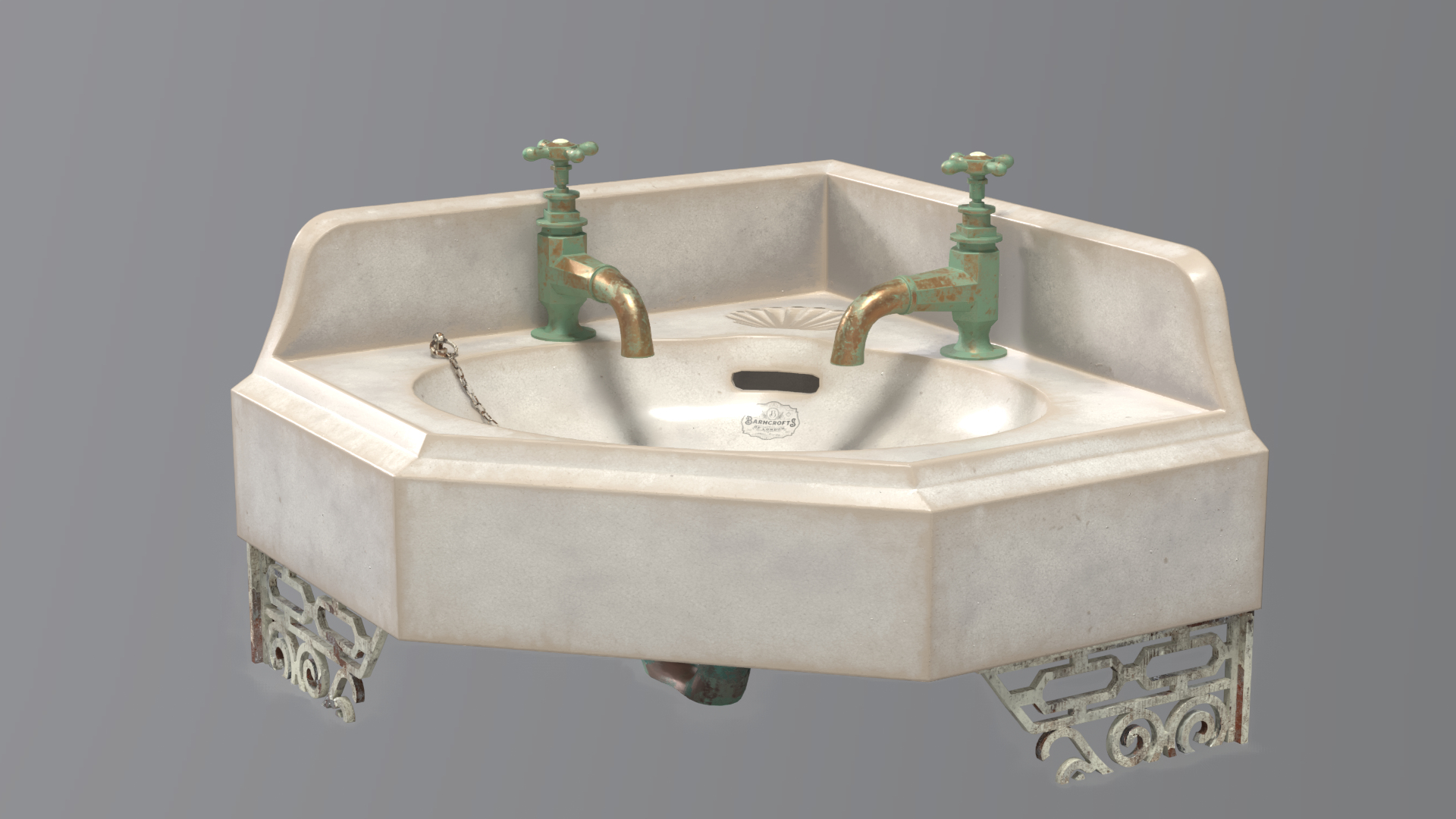 victorian corner basin