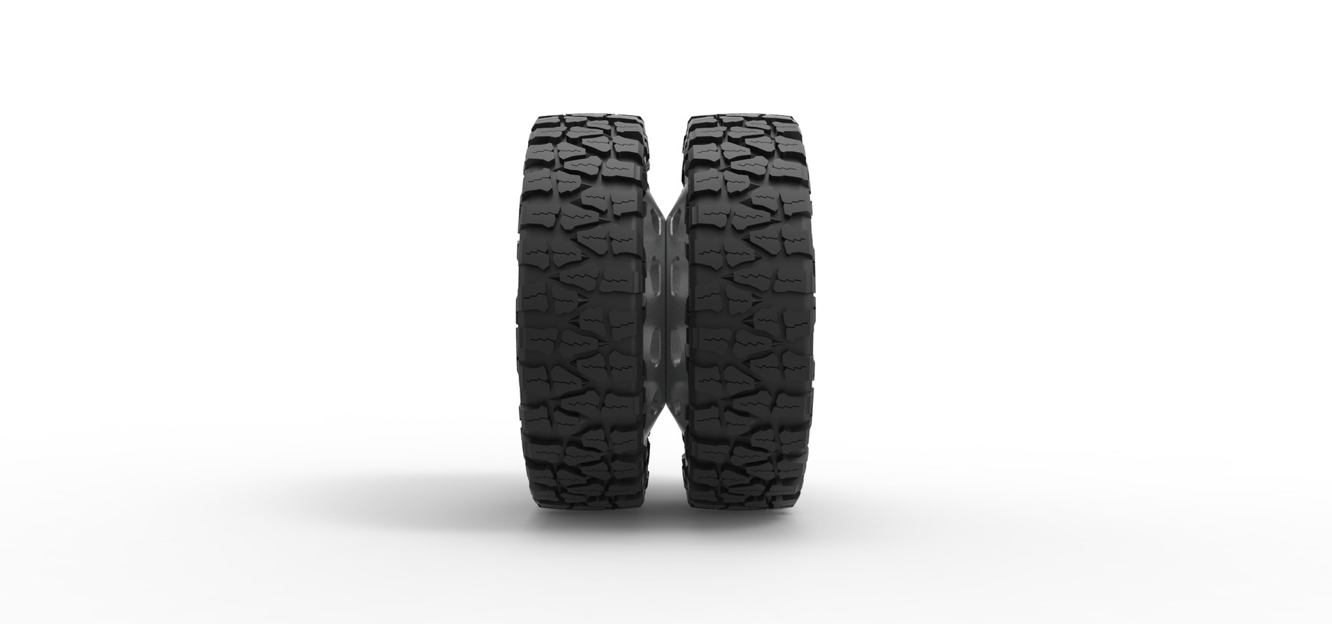 3D model 10 Triangular Hole rear semi wheel for pickup Version 2 Scale ...
