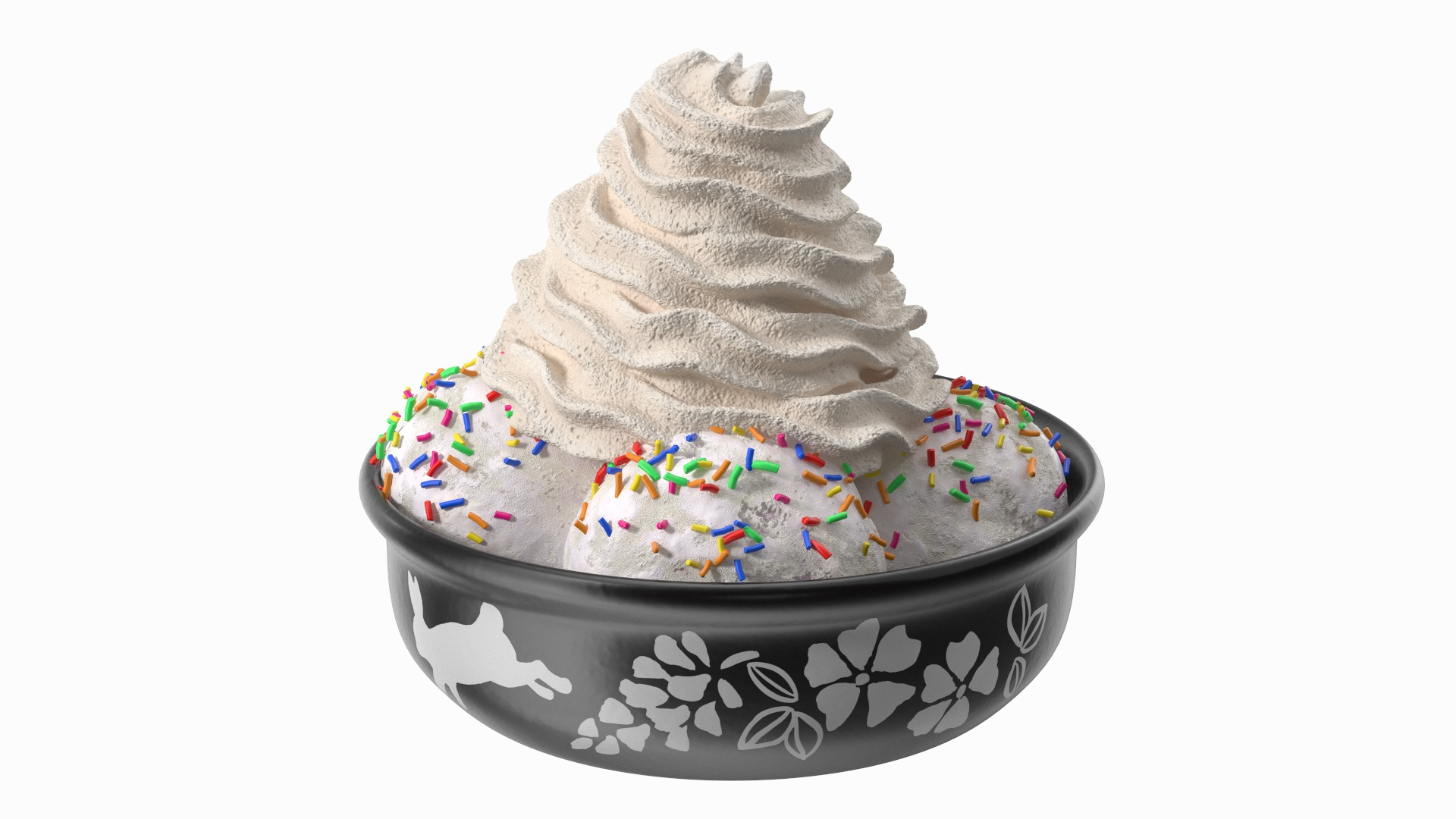 Ice-Cream With Whipped Cream 3D - TurboSquid 2340785