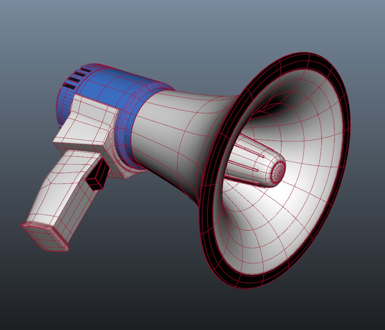 megaphone modeled 3d model