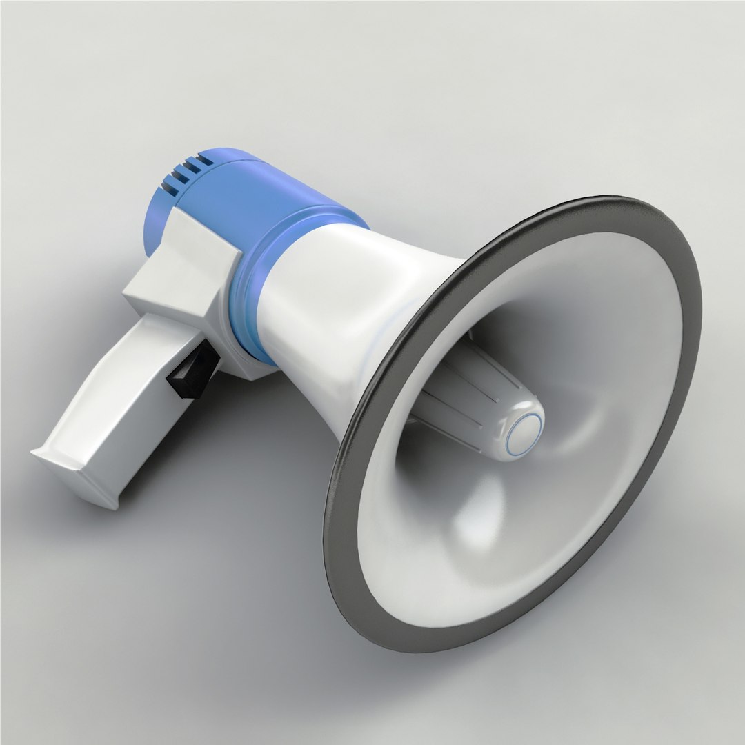 megaphone modeled 3d model