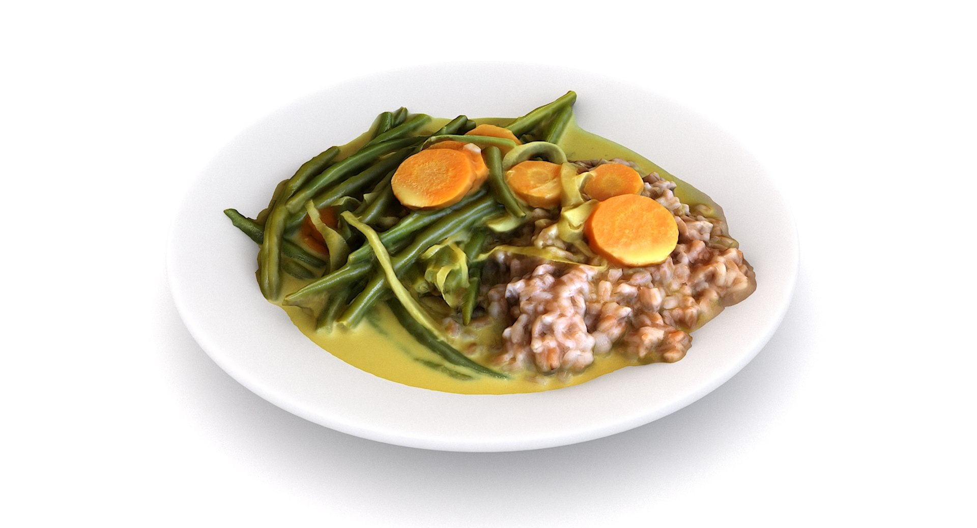 3D Lunch Vegetarian Model - TurboSquid 1229061