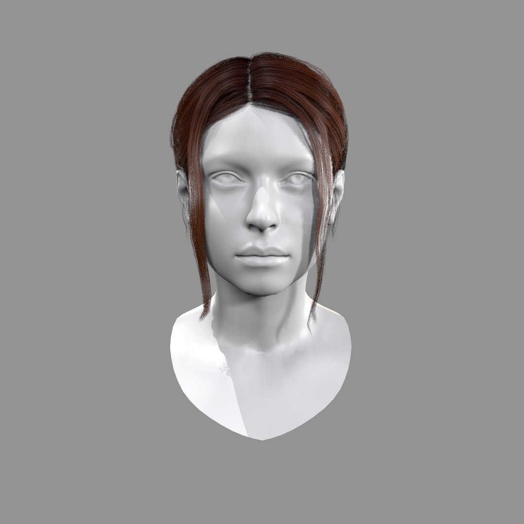Realtime bun tail hairstyle 3D model - TurboSquid 1555309