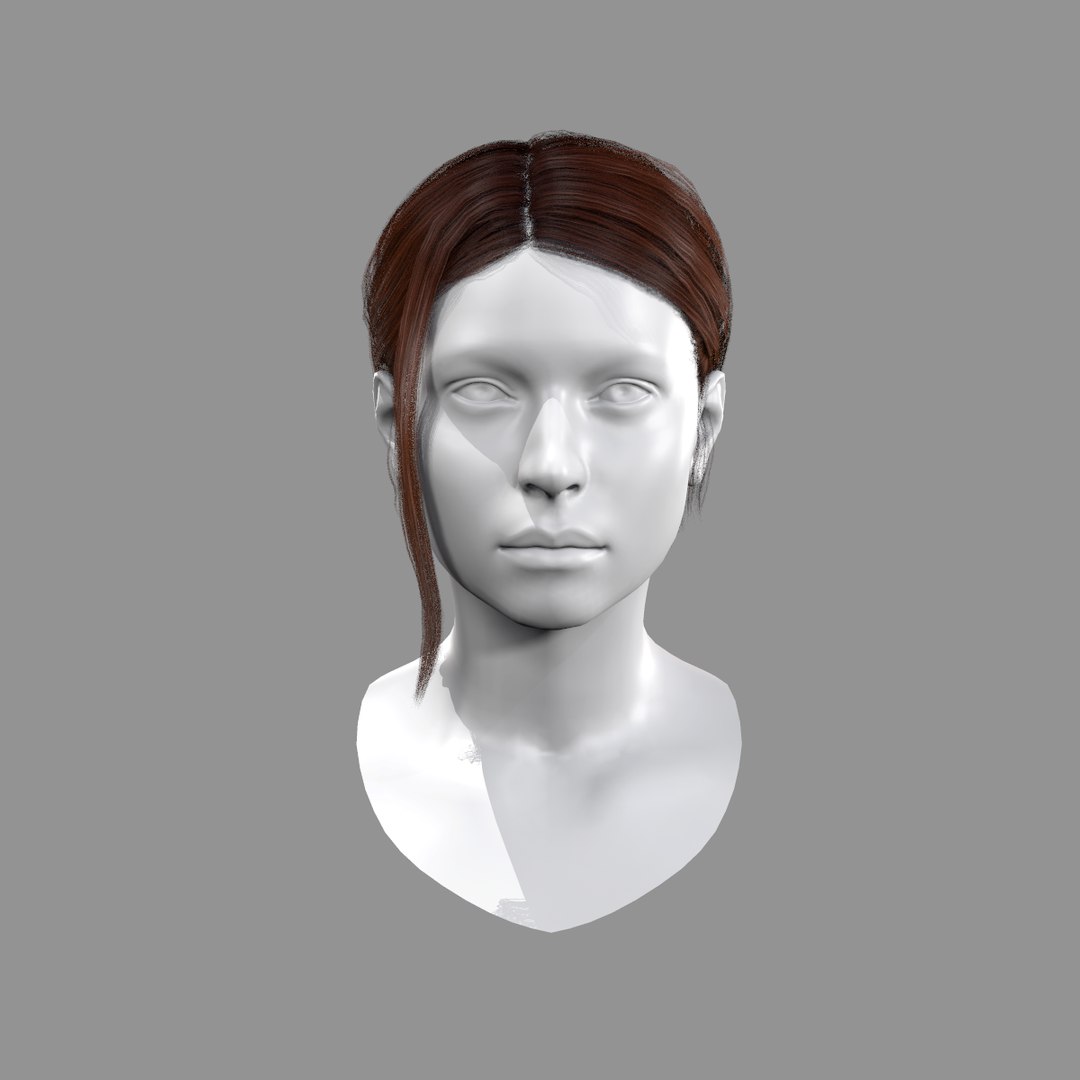 Realtime Bun Tail Hairstyle 3D Model - TurboSquid 1555309