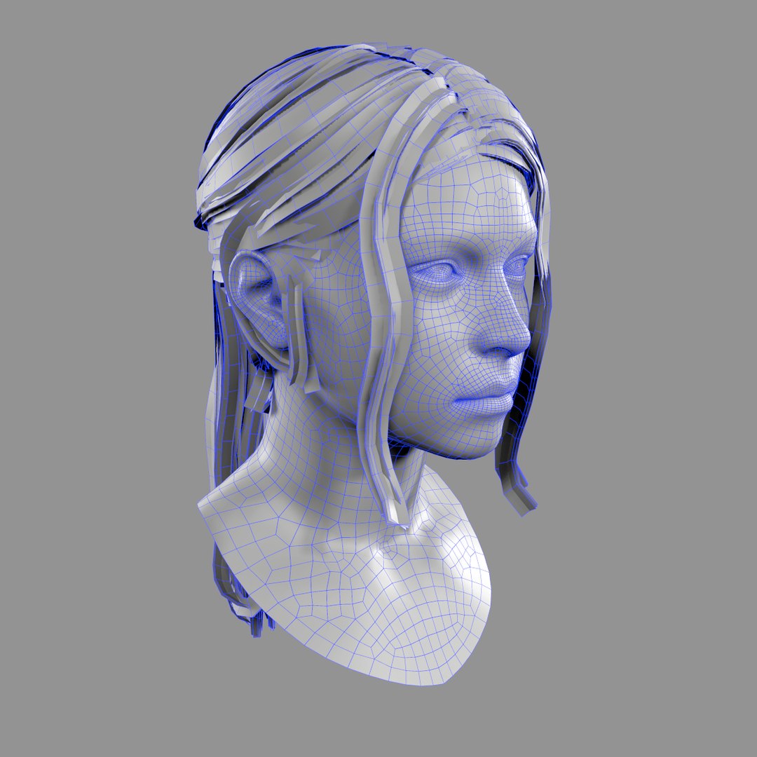 Realtime bun tail hairstyle 3D model - TurboSquid 1555309