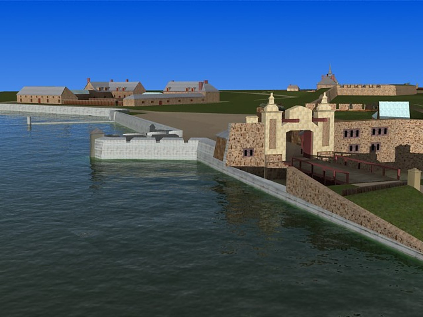 3d Old Fortress Village Cottages