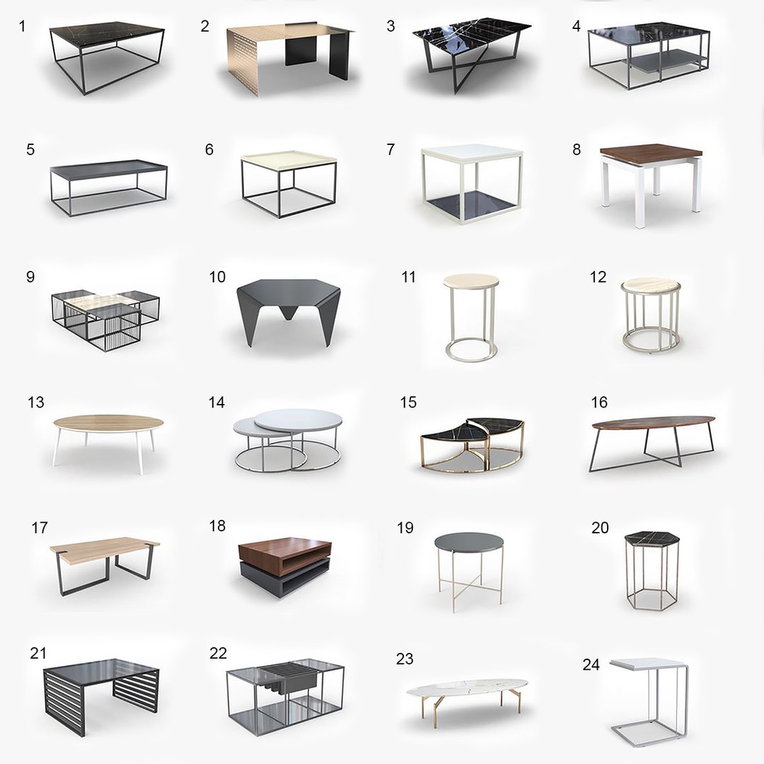 COFFEE TABLES 3D Model - TurboSquid 1807009