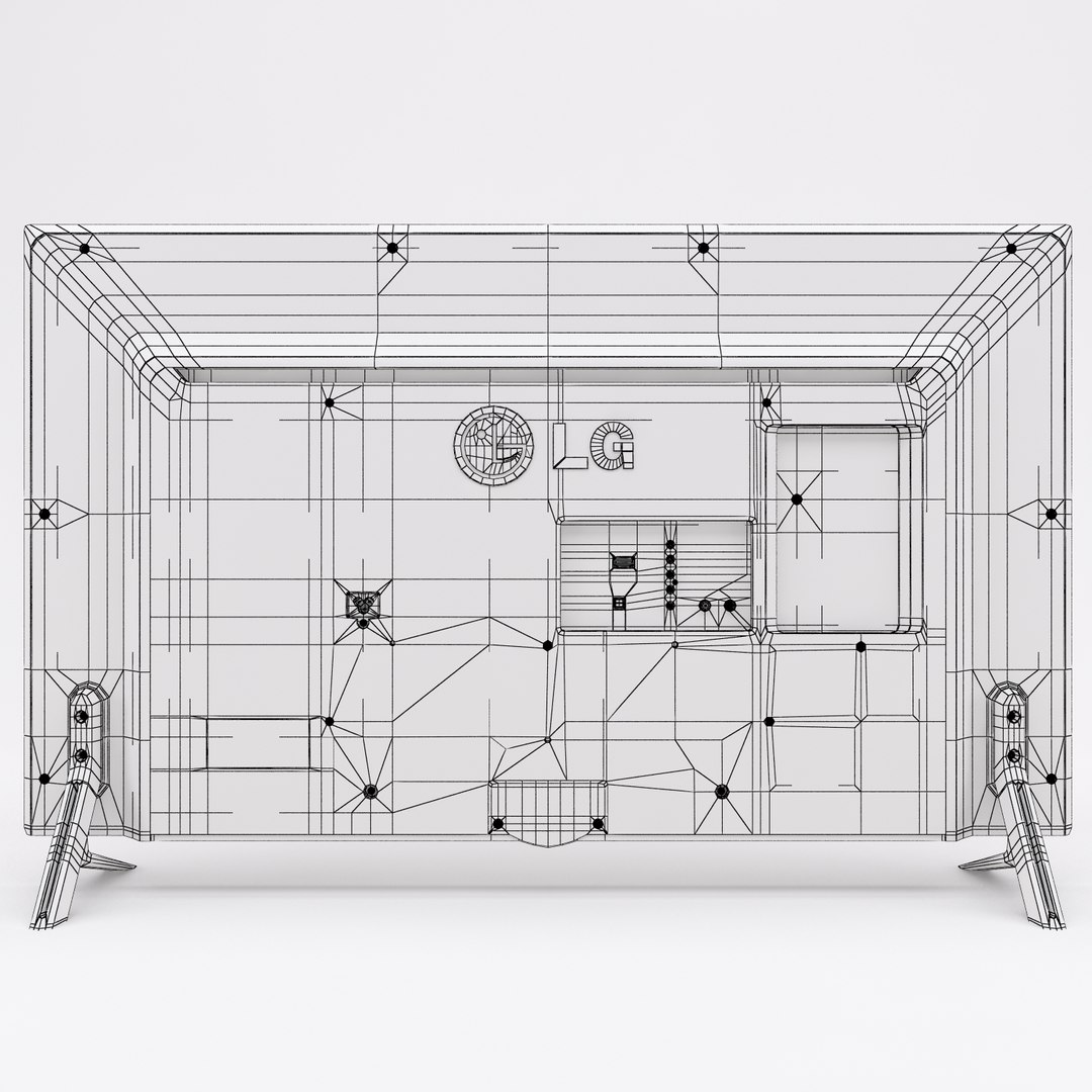 3d model of realistic tv