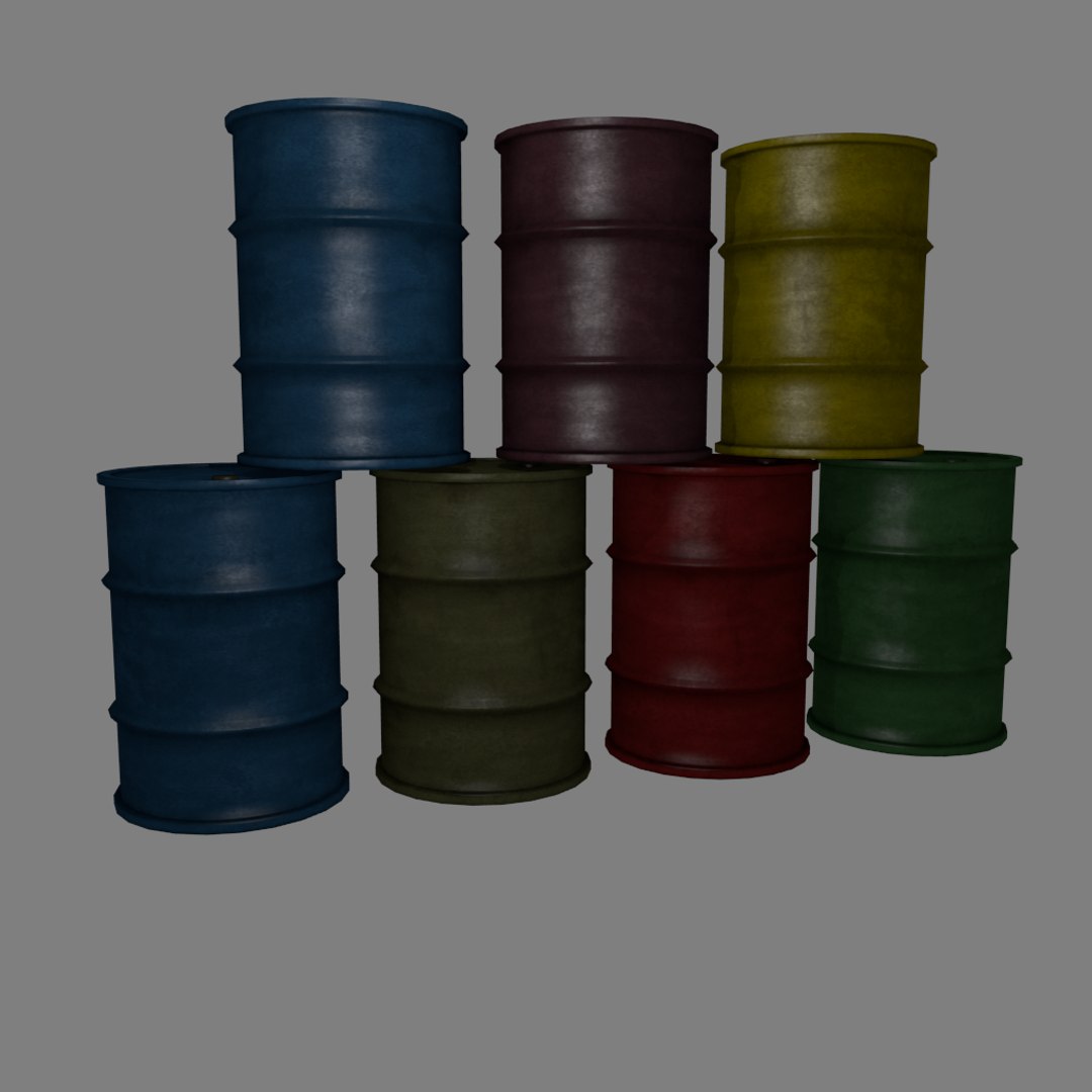 3d Model Barrels Games