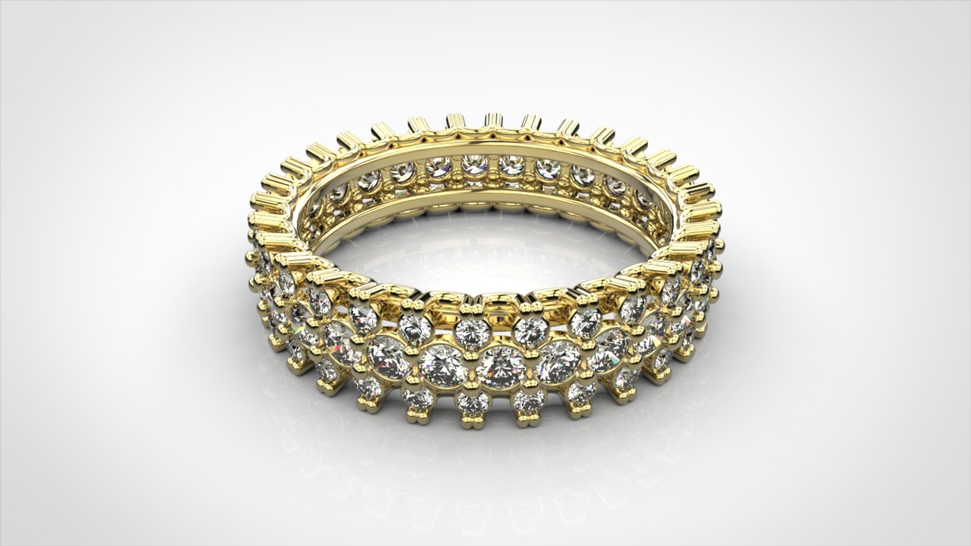 3d diamond ring model