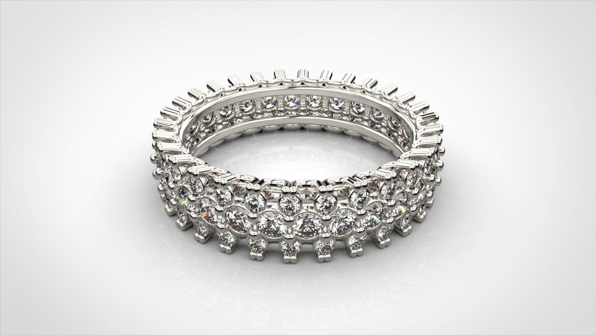 3d diamond ring model