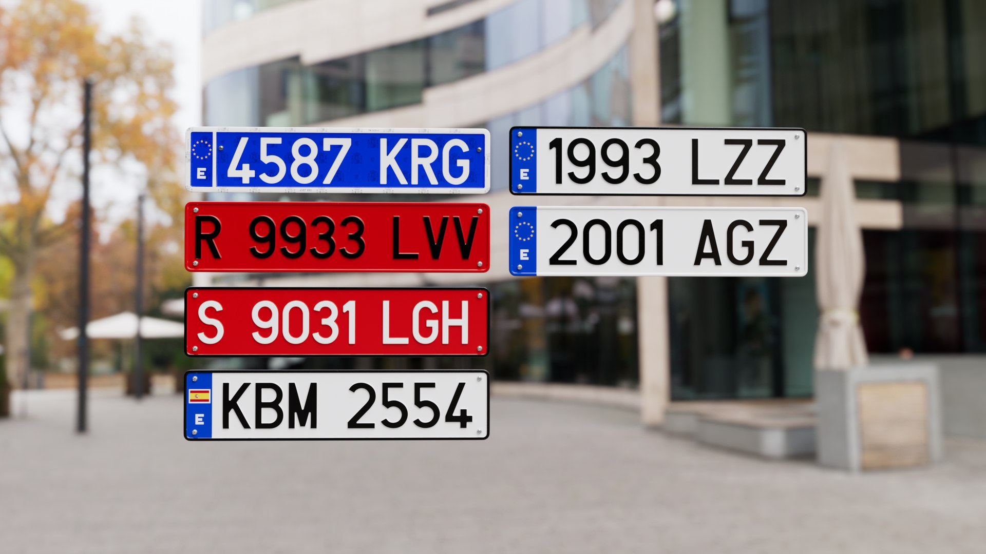 3D Spanish Number Plate Model - TurboSquid 2347834