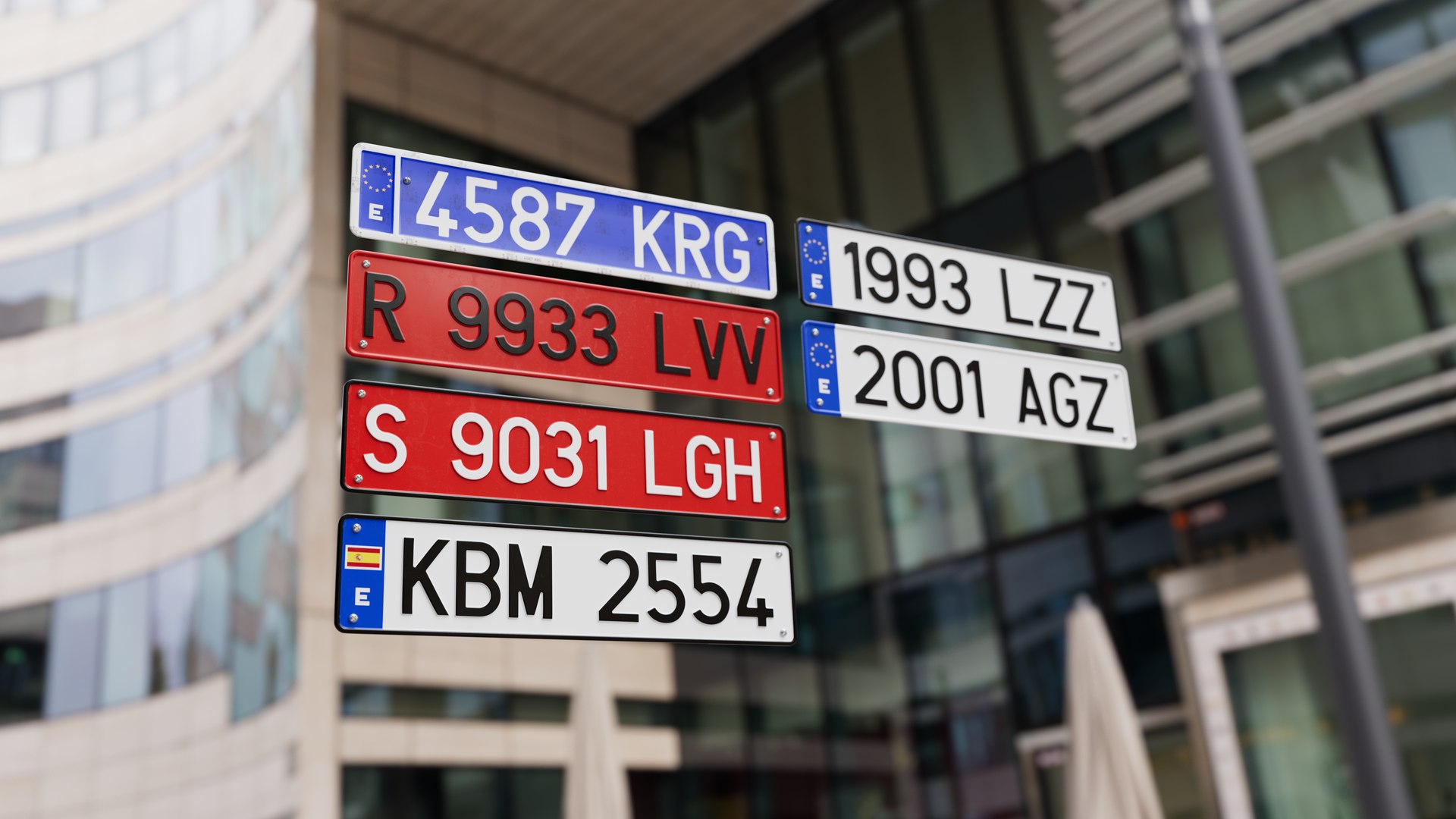 3D Spanish Number Plate Model - TurboSquid 2347834