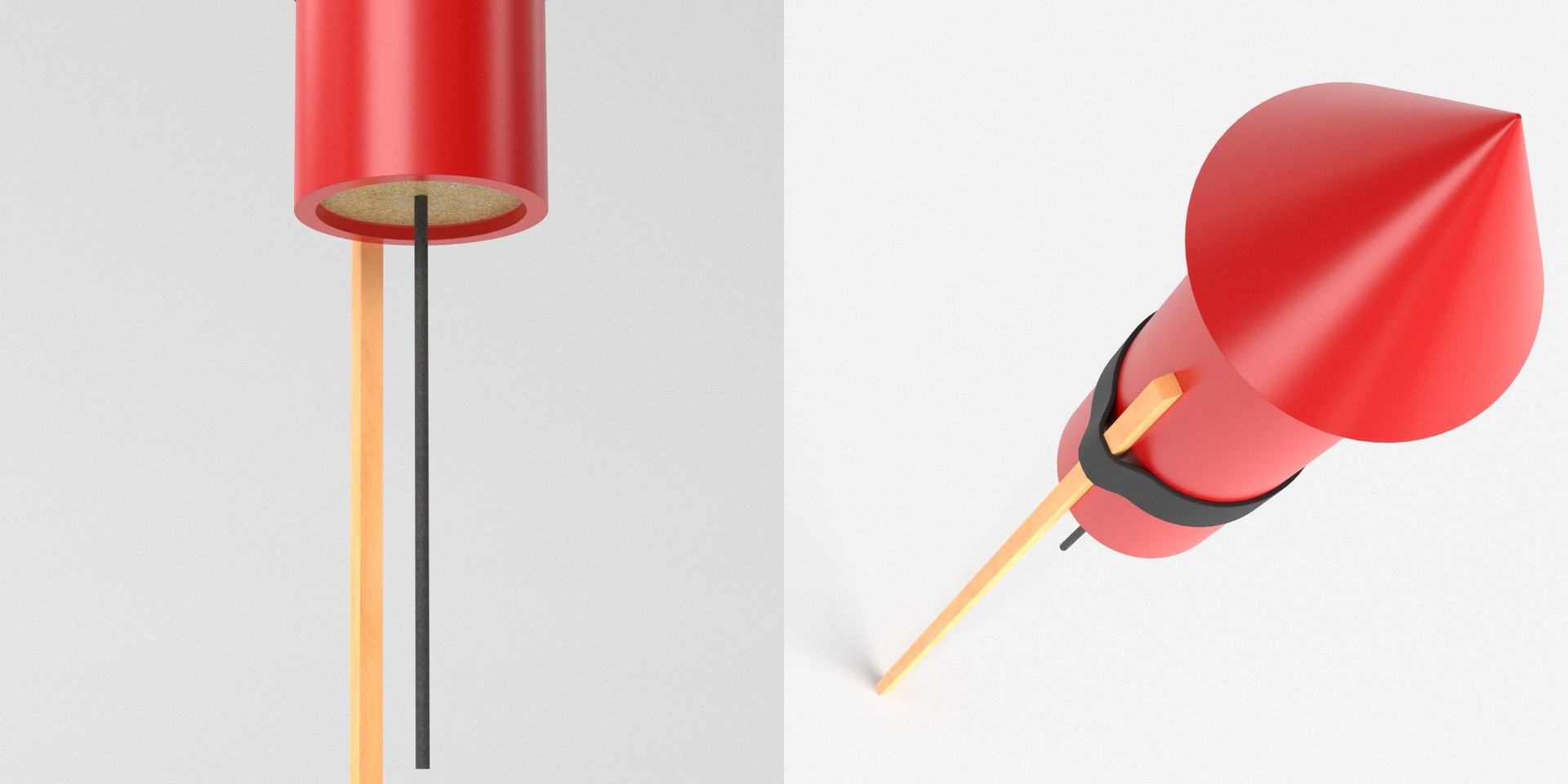 Stylized Firework Rocket 1 3D Model - TurboSquid 1932630