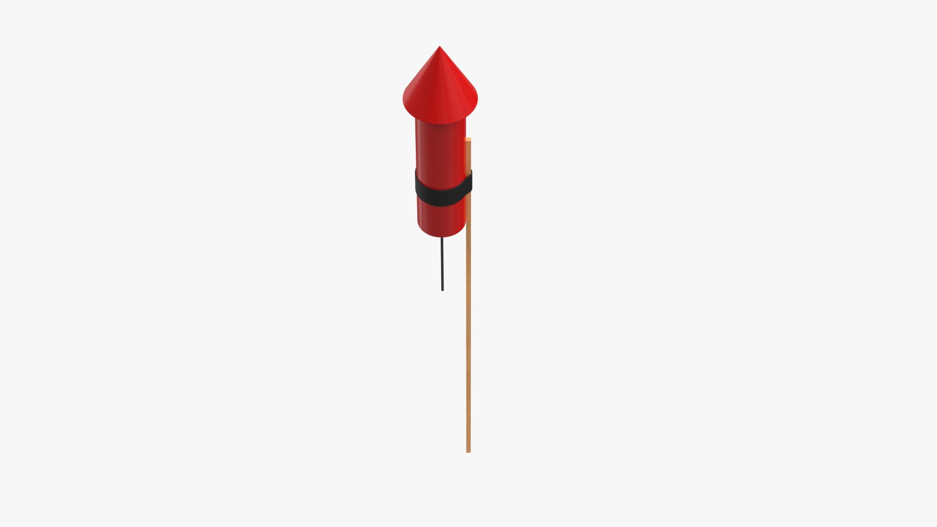 Stylized Firework Rocket 1 3D Model - TurboSquid 1932630