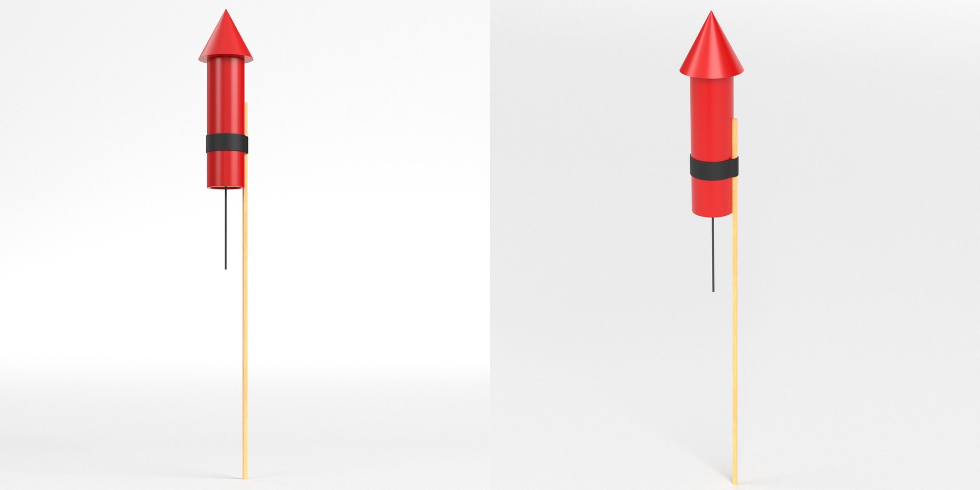 Stylized Firework Rocket 1 3D Model - TurboSquid 1932630