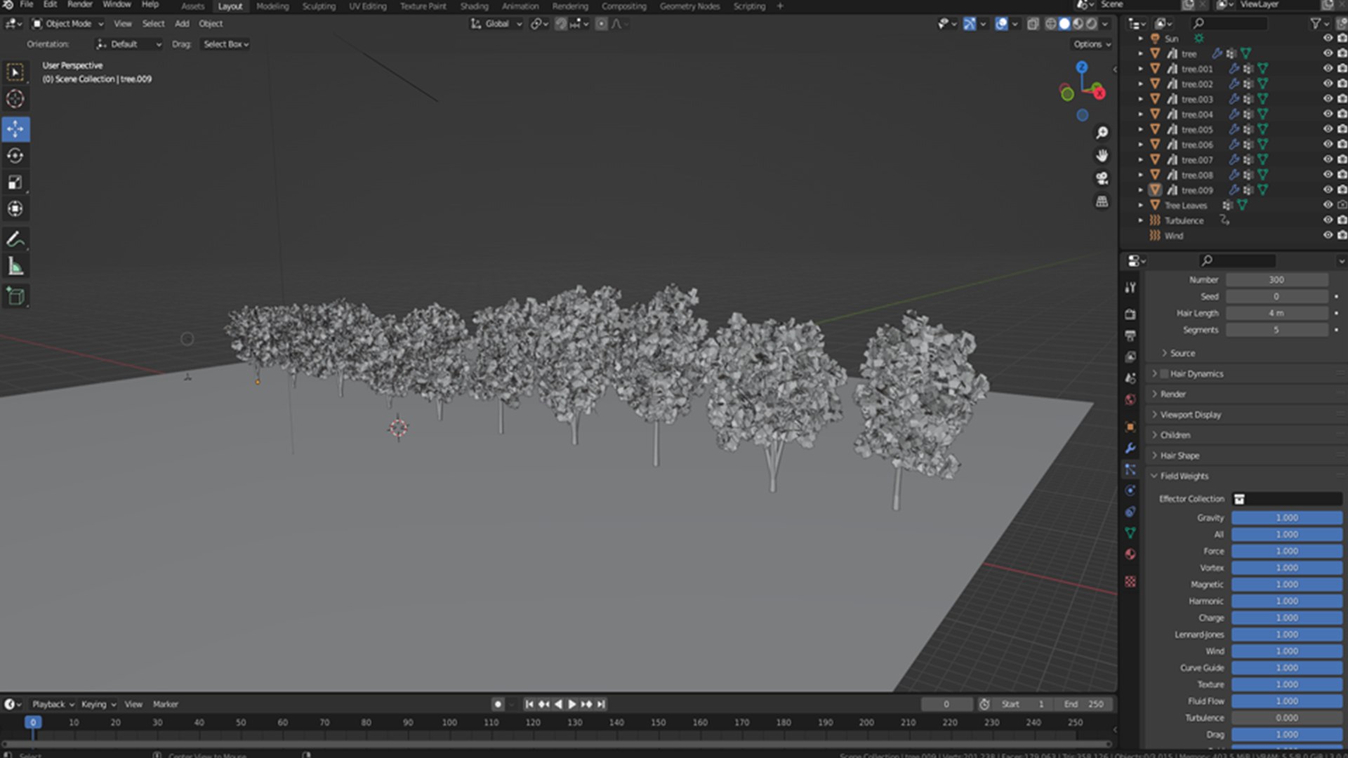 3D Realistic Animated Tree Pack Blender 3 Model - TurboSquid 1850656