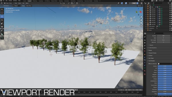 3D Realistic Animated Tree Pack Blender 3 model - TurboSquid 1850656