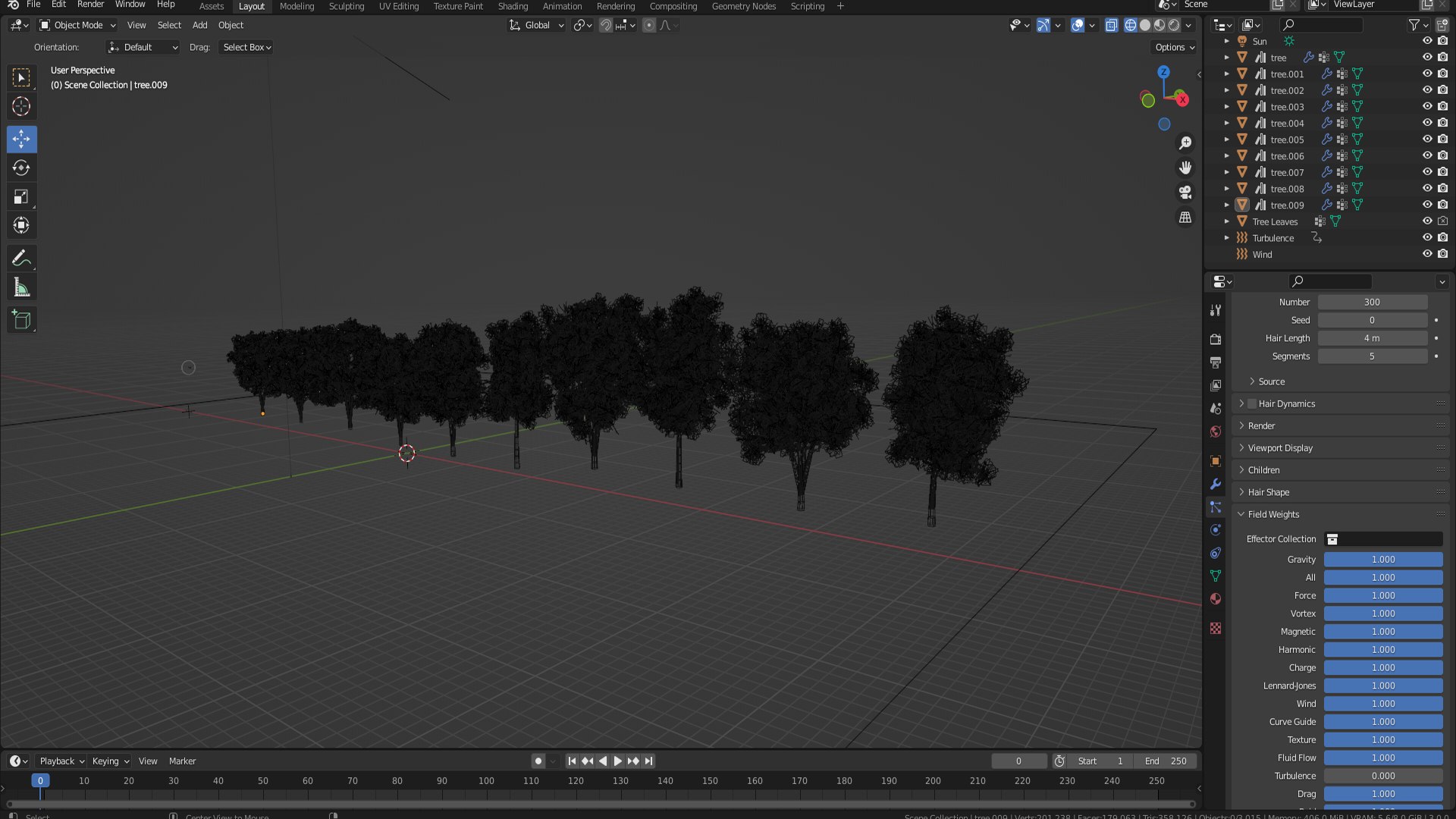 3D Realistic Animated Tree Pack Blender 3 Model - TurboSquid 1850656