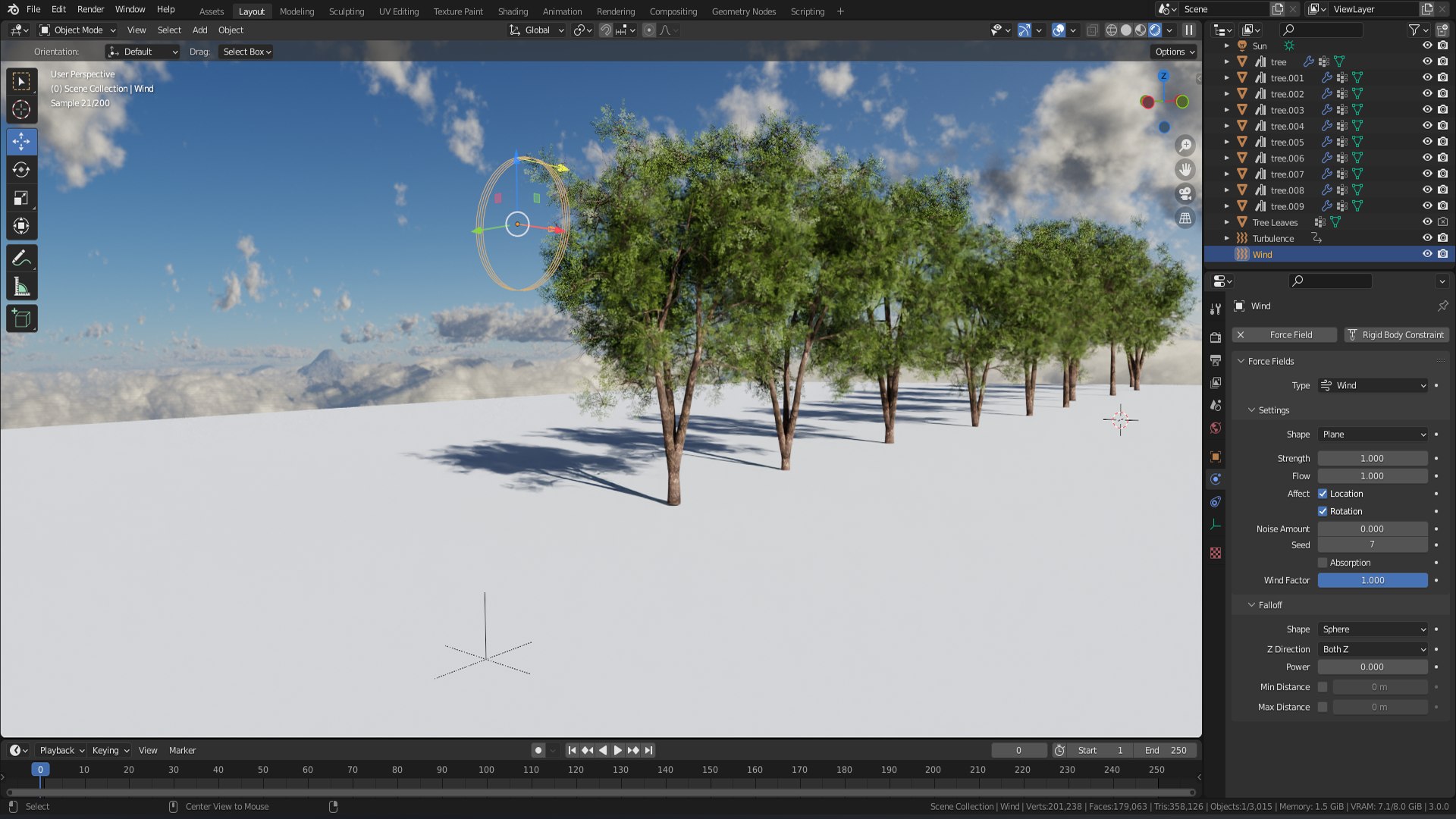 3D Realistic Animated Tree Pack Blender 3 Model - TurboSquid 1850656