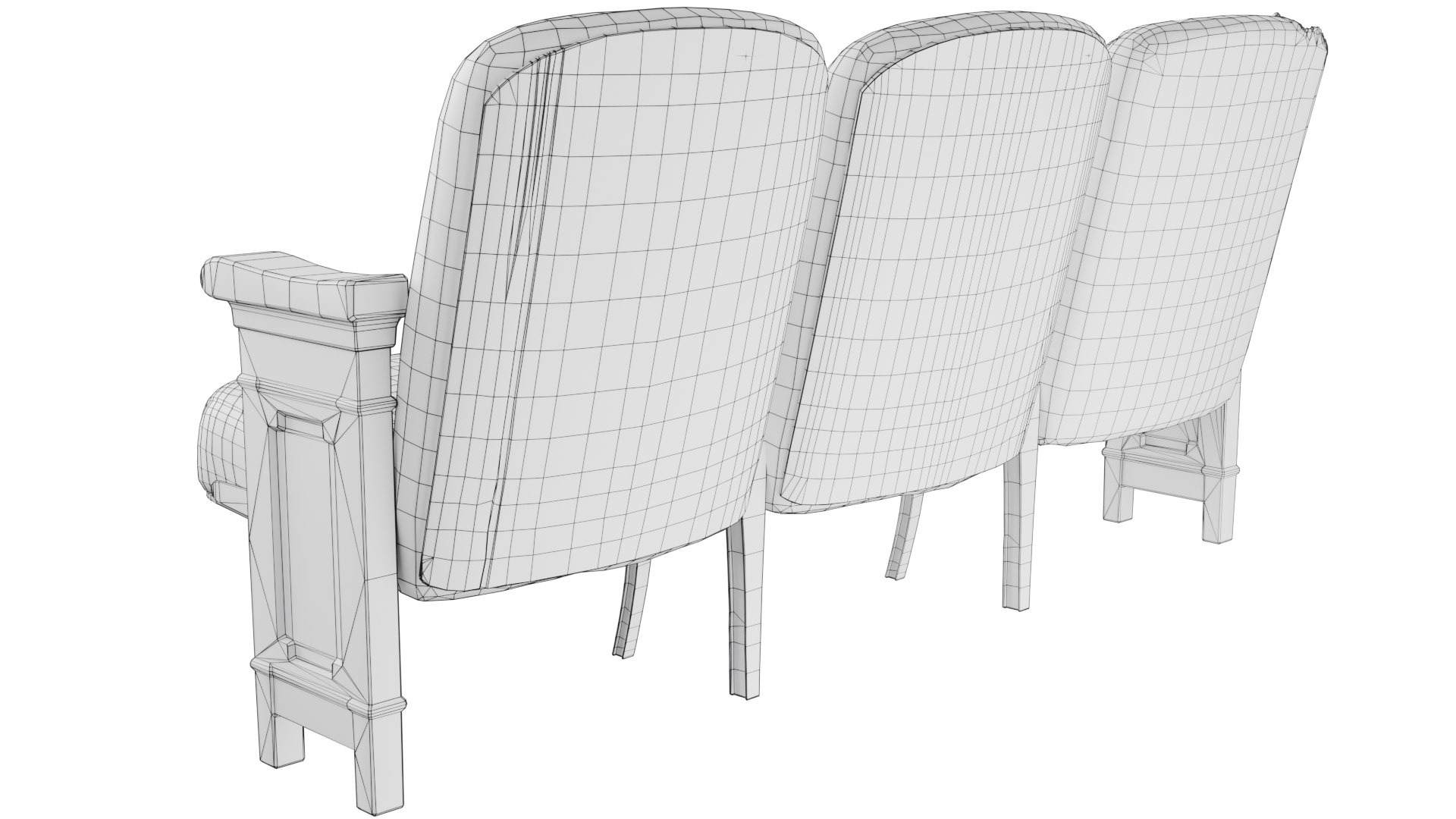3D Theatre Chairs Model - TurboSquid 2327286
