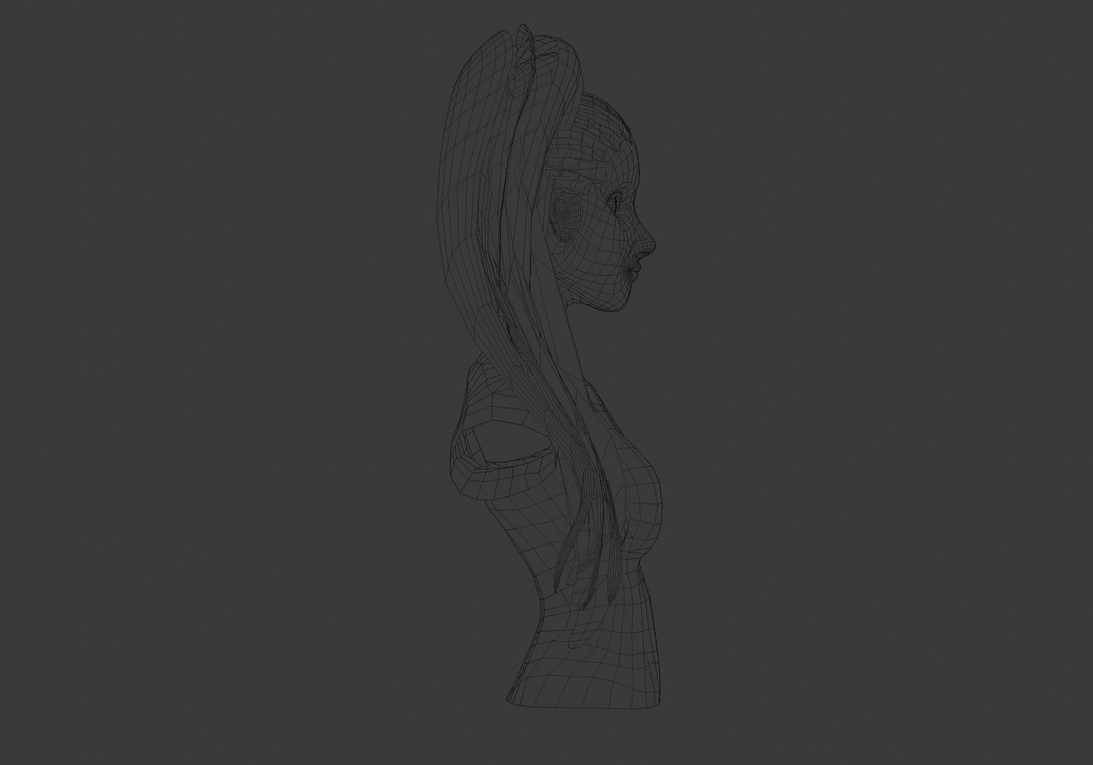 Thin Pigtail Hairstyle 3D Model - TurboSquid 1938144