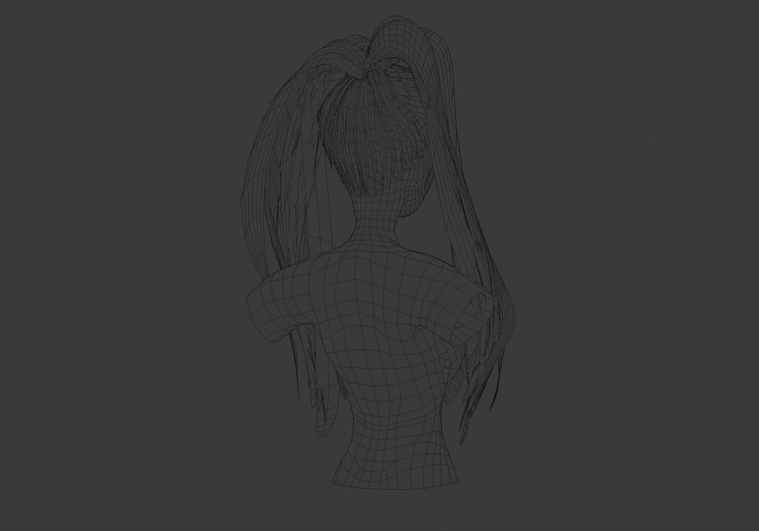 Thin Pigtail Hairstyle 3D Model - TurboSquid 1938144