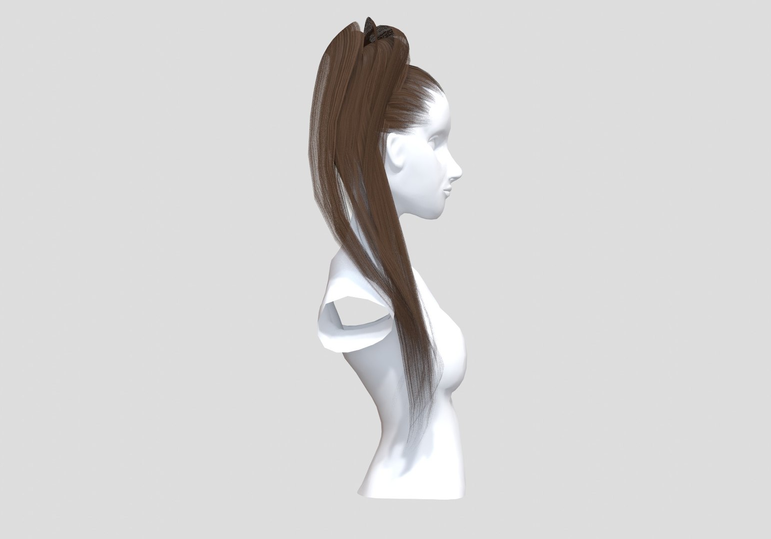 Thin Pigtail Hairstyle 3D Model - TurboSquid 1938144