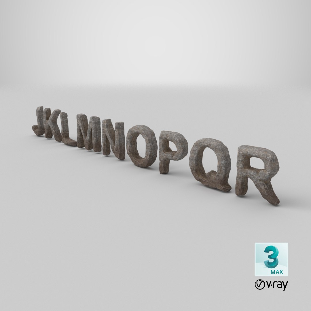 Rock Letter 3D Model - TurboSquid 2118512