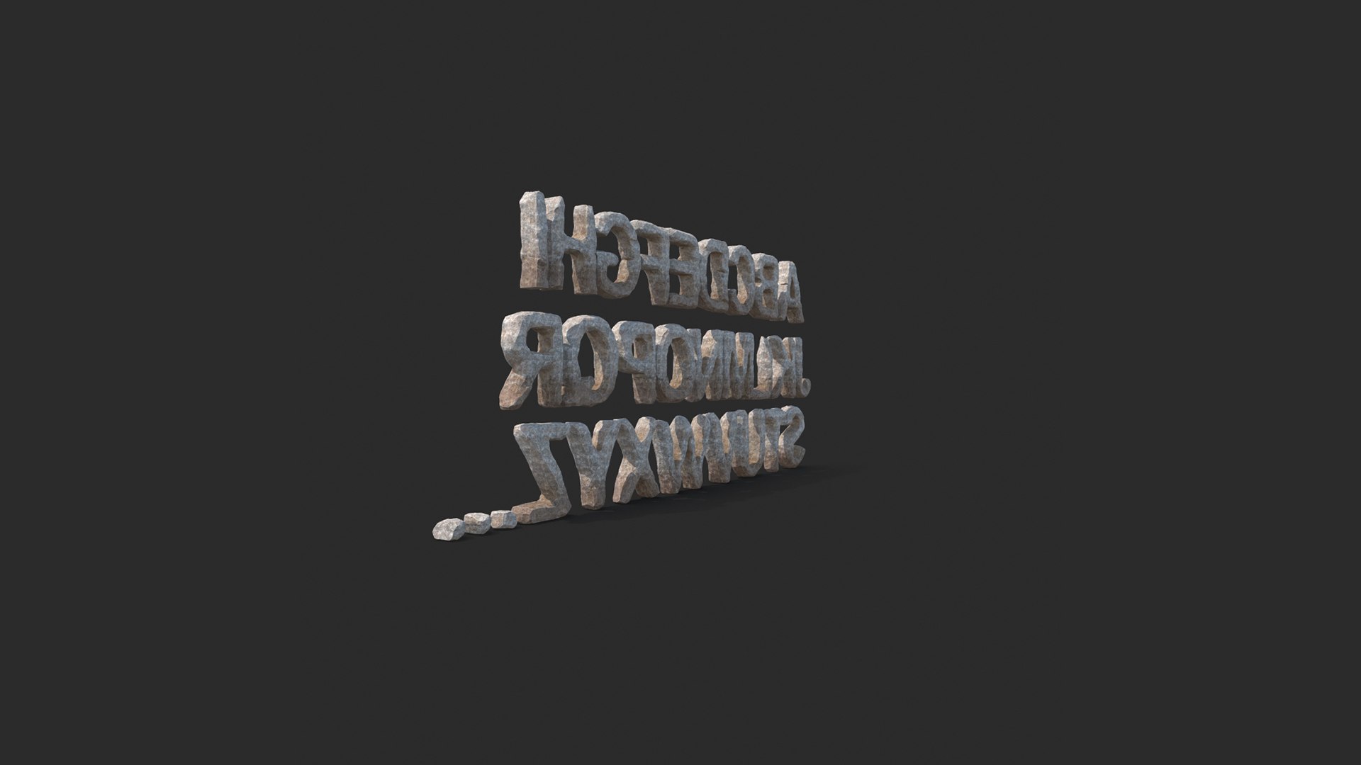 Rock Letter 3D Model - TurboSquid 2118512