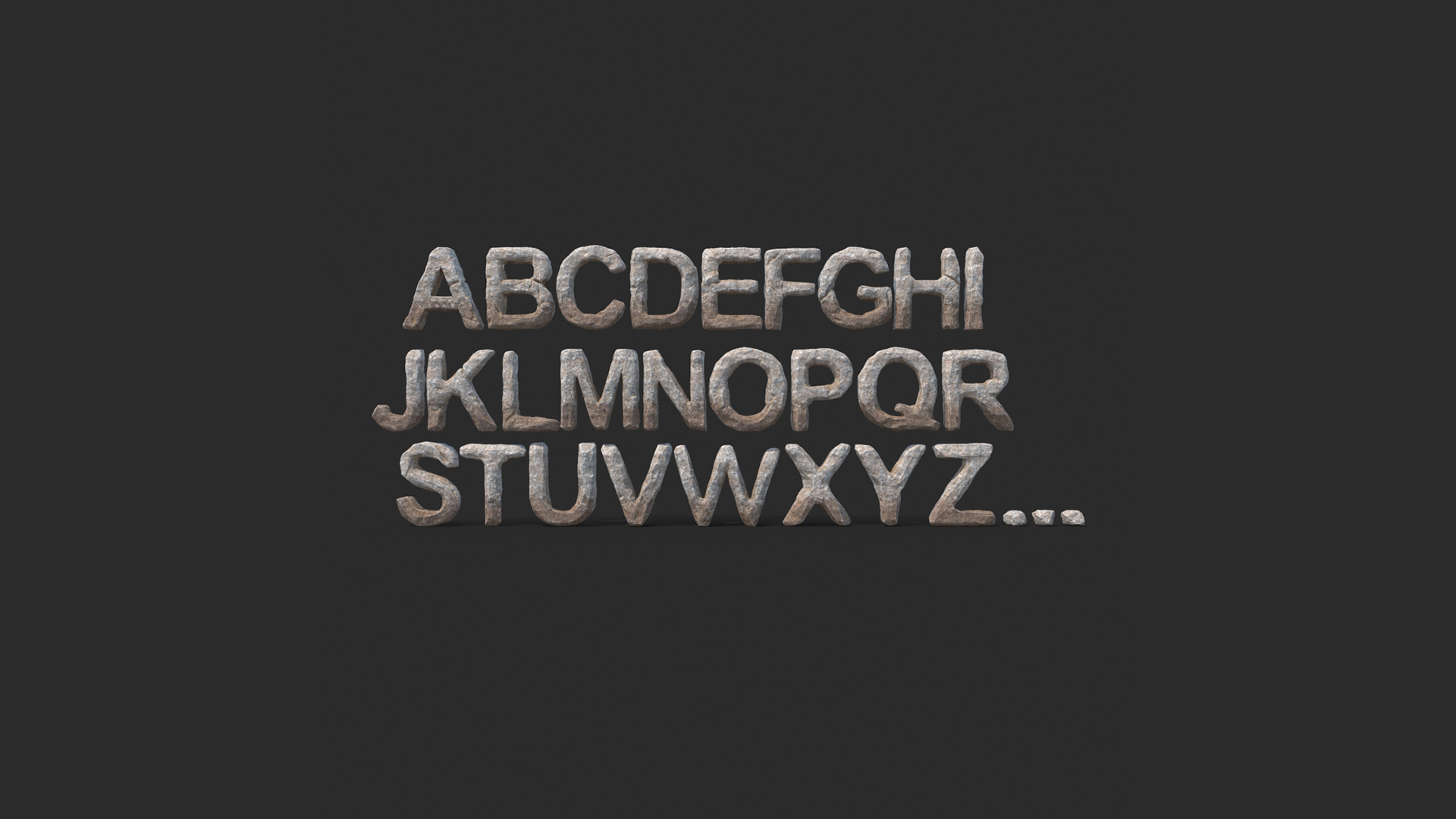 Rock Letter 3D Model - TurboSquid 2118512
