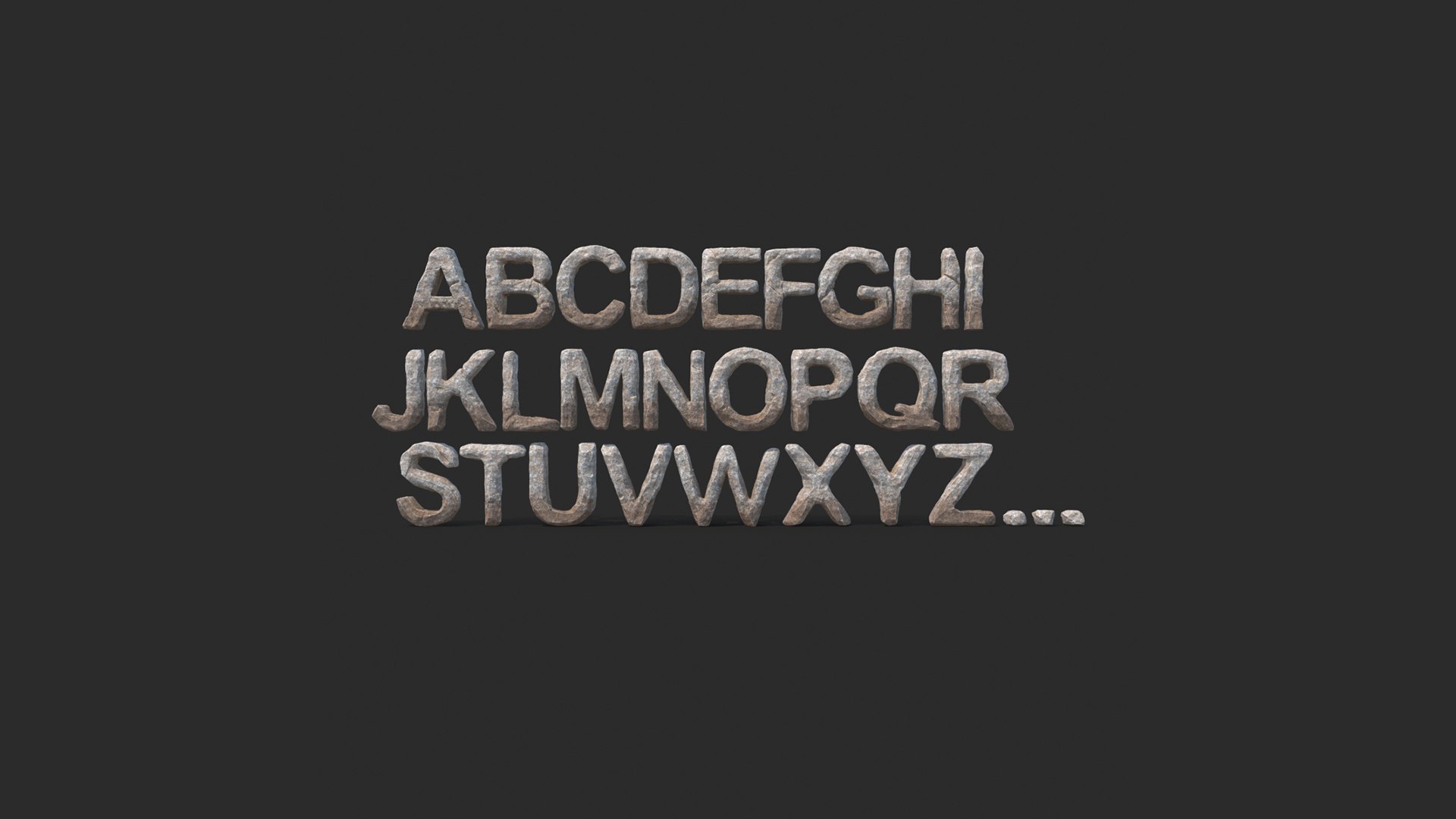 Rock Letter 3D Model - TurboSquid 2118512