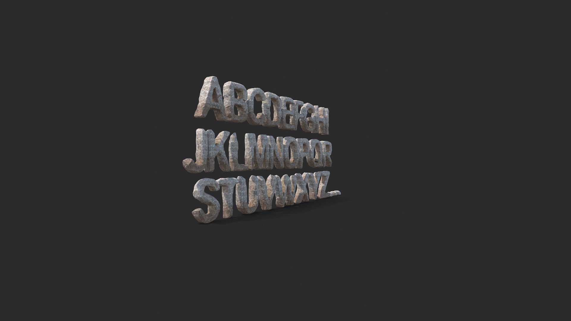 Rock Letter 3D Model - TurboSquid 2118512