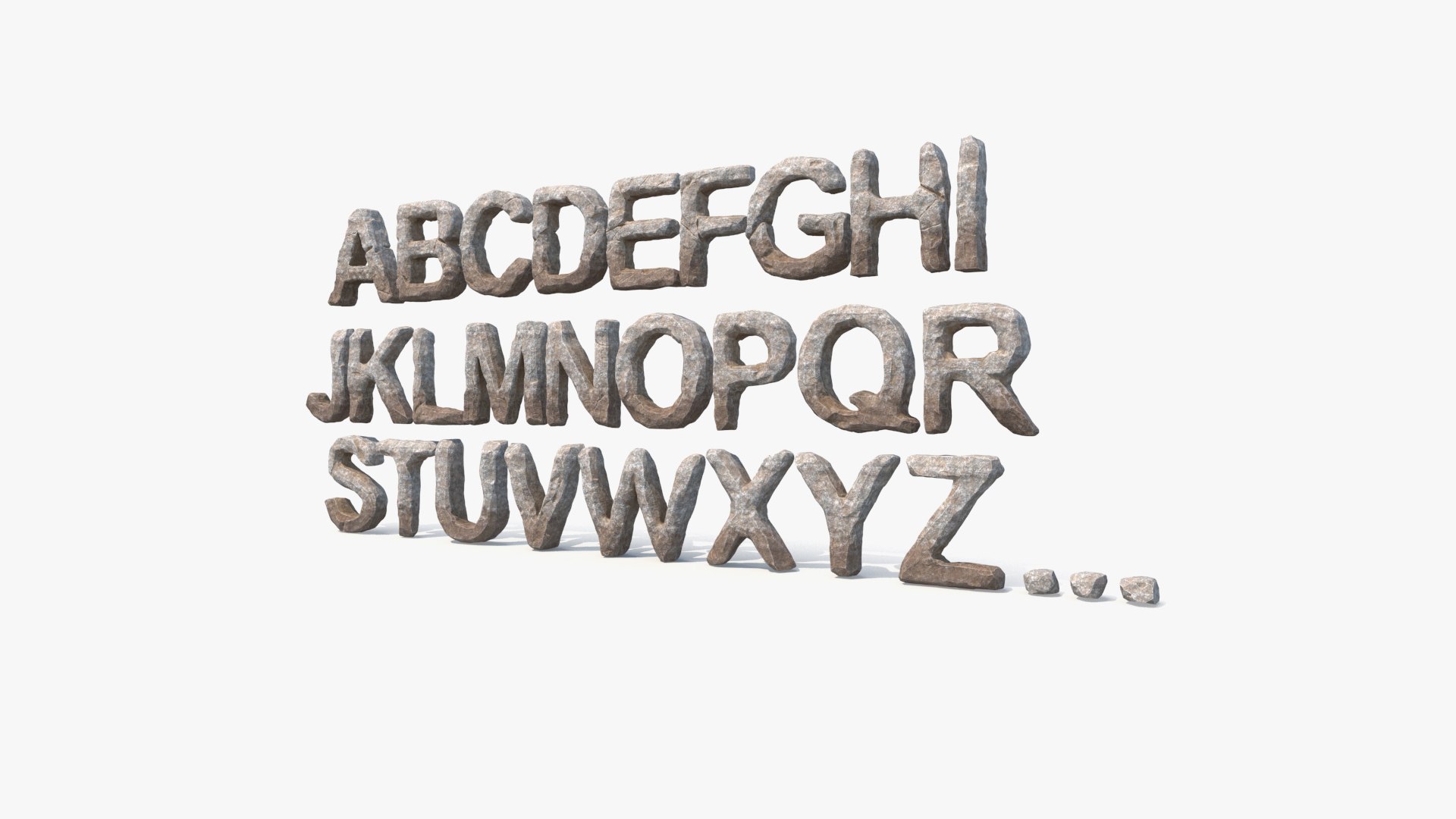 Rock Letter 3D Model - TurboSquid 2118512