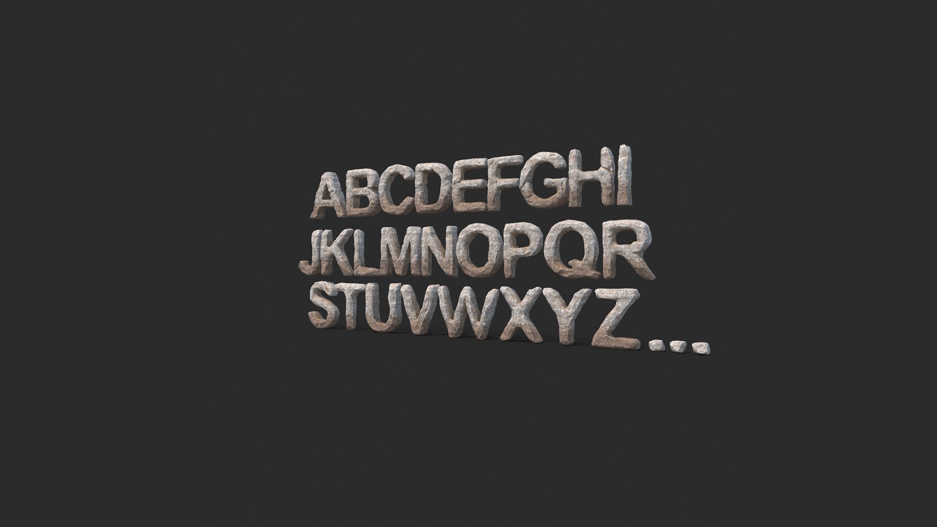 Rock Letter 3D Model - TurboSquid 2118512