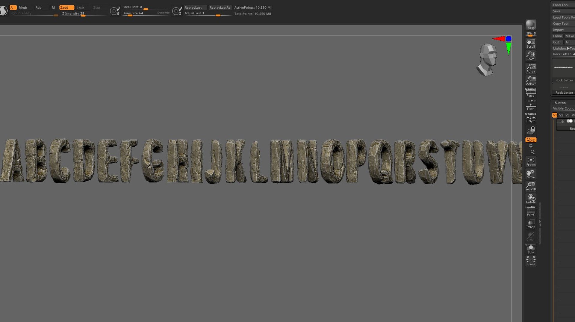 Rock Letter 3D Model - TurboSquid 2118512