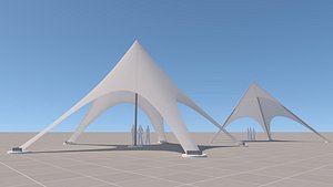 Tensile Fabric Structure -7 Model - TurboSquid 2034329