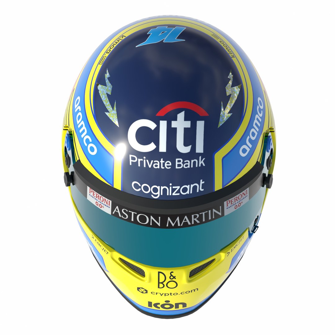 F1 Fernando Alonso Helmet 2023 3D - TurboSquid 2143798