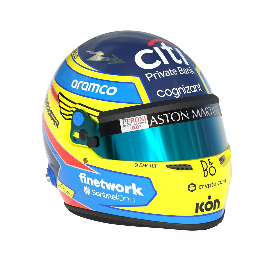 F1 Fernando Alonso Helmet 2023 3D - TurboSquid 2143798